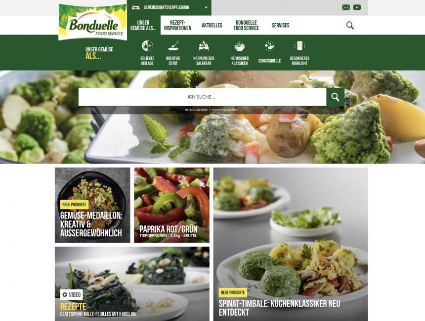 Neue Website Bonduelle Food Service
